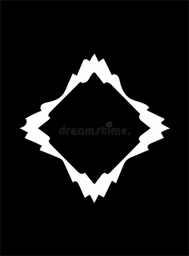 White Symbol on Black Background Stock Illustration - Illustration of ...