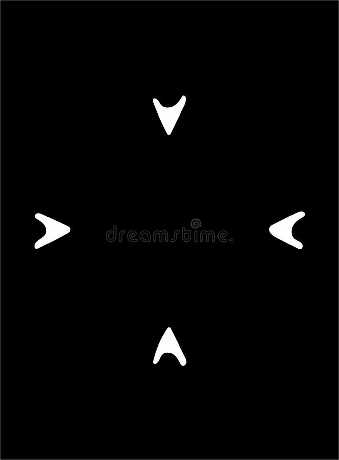 White Symbol on Black Background Stock Illustration - Illustration of ...