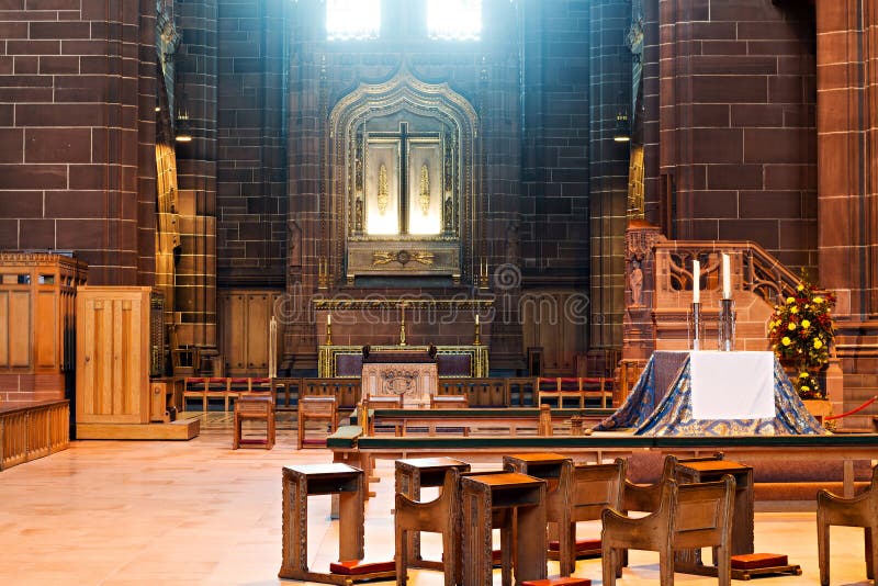 Ornate Altar Inside Liverpool Anglican Cathedral Editorial Photography ...