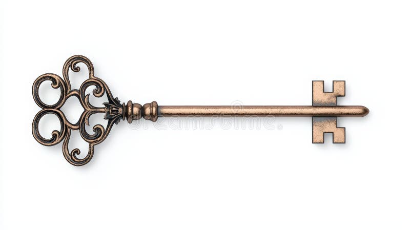 An Ornate Antique Key with a Decorative Handle Representing Security ...