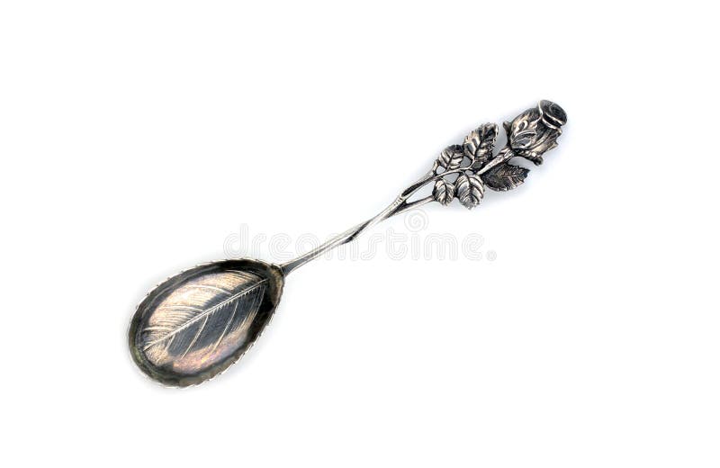 Ornate antique teaspoon stock image. Image of steel, spoon - 45001073