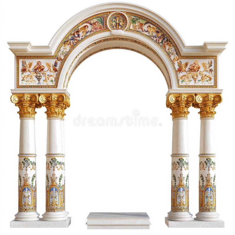 Ornate Architectural Arch with Decorative Elements and Columns Stock ...