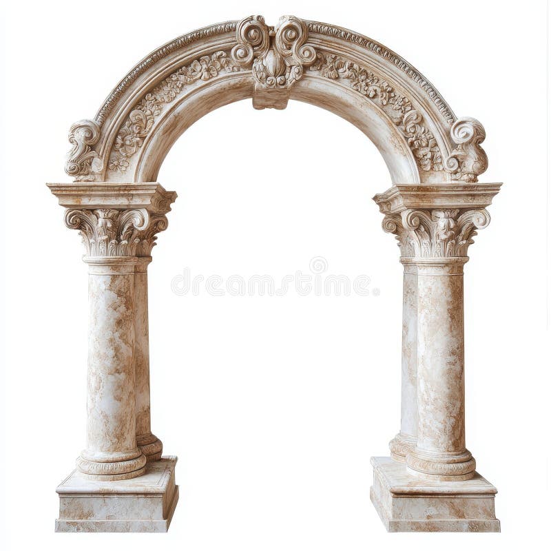 Ornate Architectural Archway with Intricate Carvings and Columns Stock ...