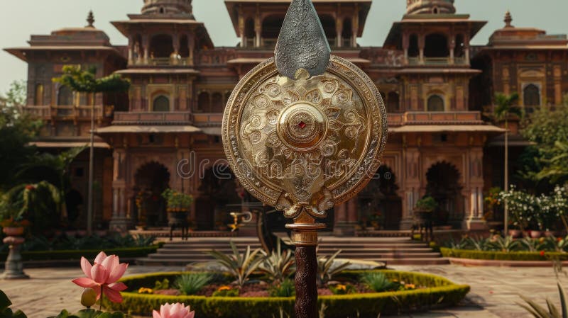 Ornate Architectural Details of an Ancient Palace Stock Illustration ...