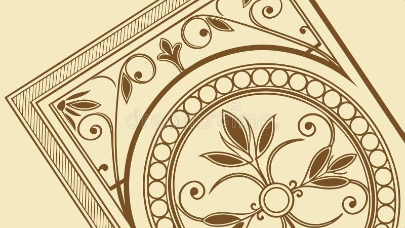 Ornate Architectural Element or Frame Border with Classical Design ...