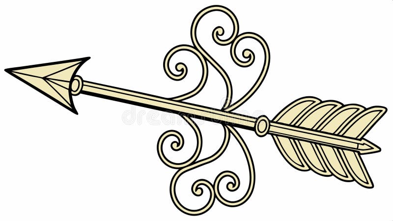 Ornate Arrow with Swirls, Direction and Design for Decorative Elements ...