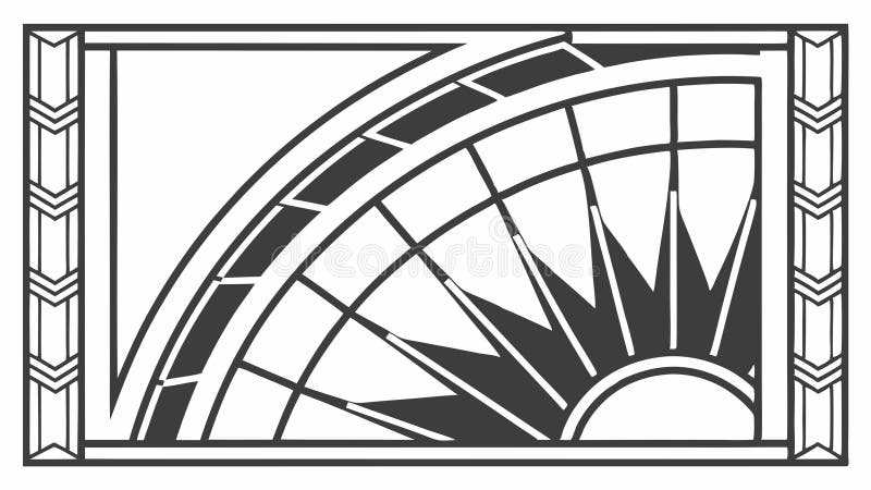 Ornate Art Deco Style Window Design Vector, Vector Design Generative AI ...