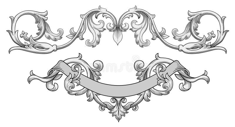 Ornate banner vector stock vector. Illustration of arms - 8712572