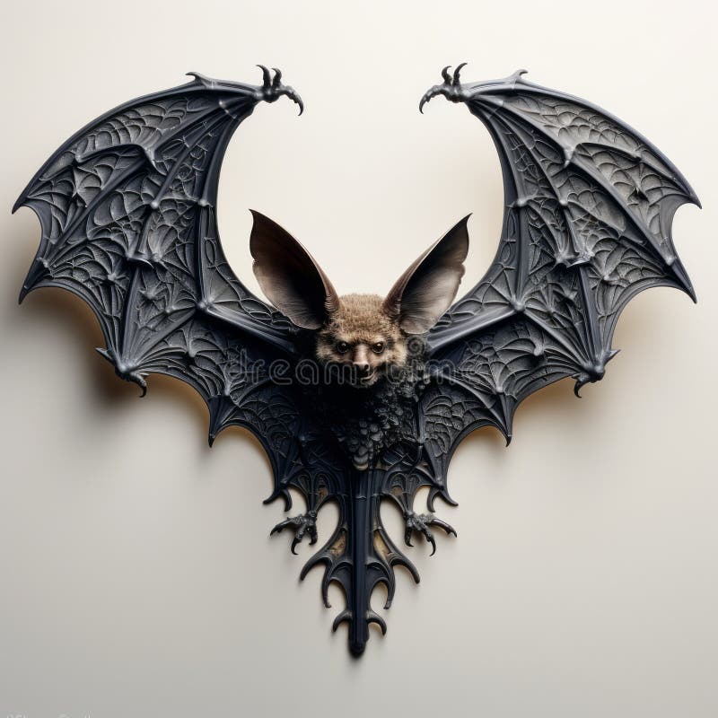 Ornate Bat Sculpture: a Realistic yet Stylized Masterpiece Stock ...