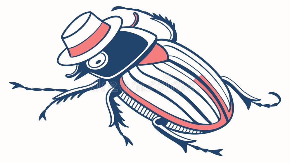 Ornate Beetle with Top Hat Vector Design, Vector Design Generative AI ...