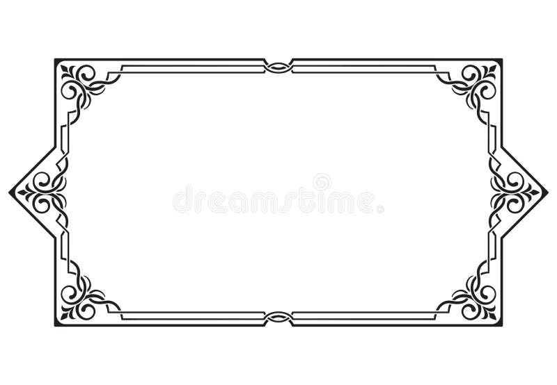 Ornate Black Frame. Visually Overlapped Lines Stock Vector ...