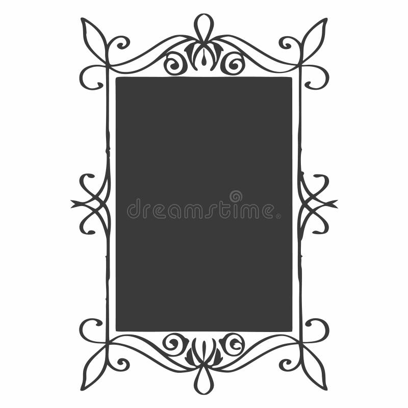 Ornate Black and White Decorative Frame Design Stock Vector ...