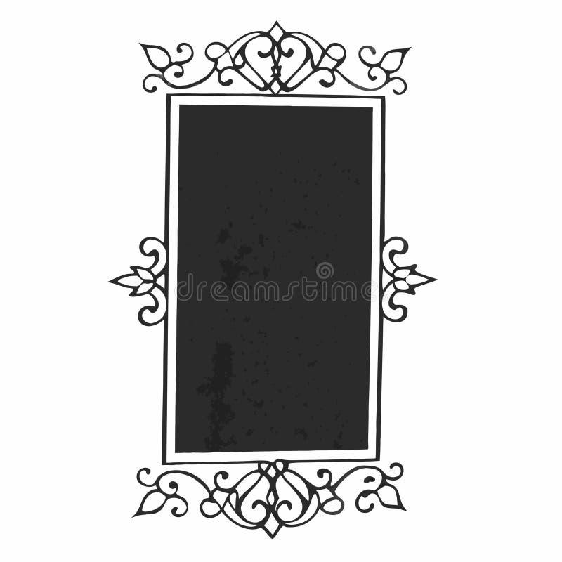 Ornate Black and White Decorative Frame Design Stock Vector ...