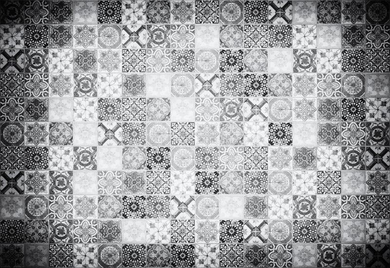 Ornate Black and White Patterned Tiles Background a Stunning Visual ...