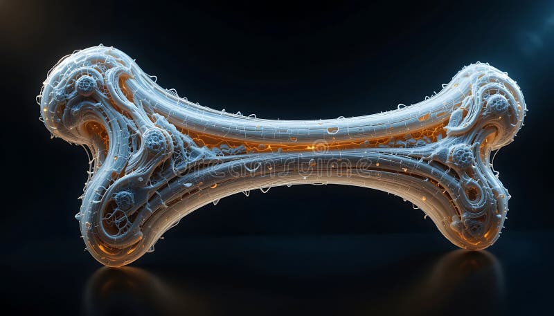 Ornate Bone Structure: a Glowing, Intricate 3D Render Stock ...