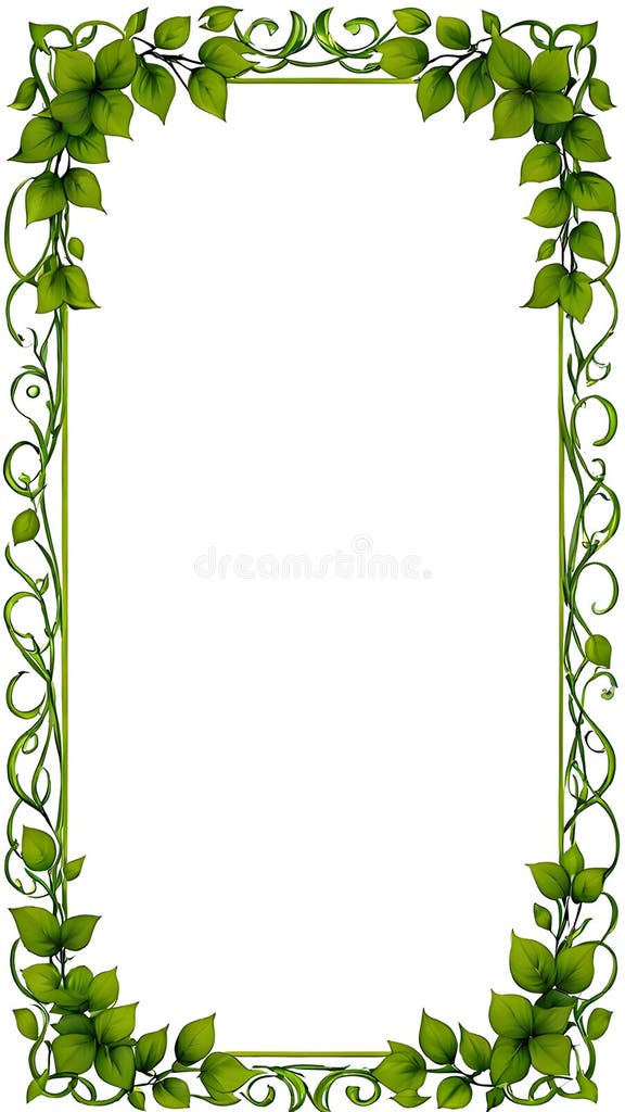 Plants and Vines Border Frame Copy Space Area, AI Generative Stock ...