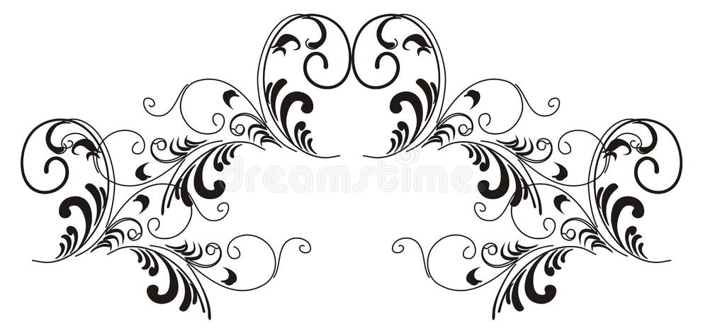 Ornate branch. stock vector. Illustration of creativity - 25703735