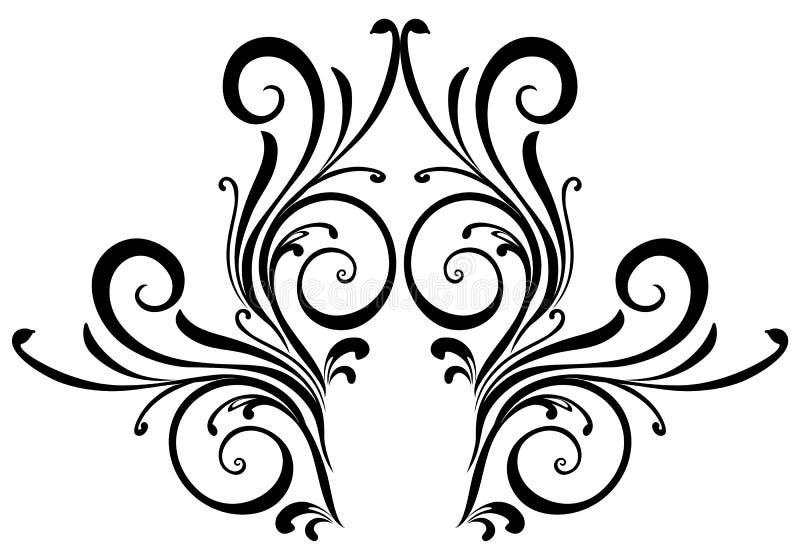 Ornate branch. stock vector. Illustration of creativity - 25703735