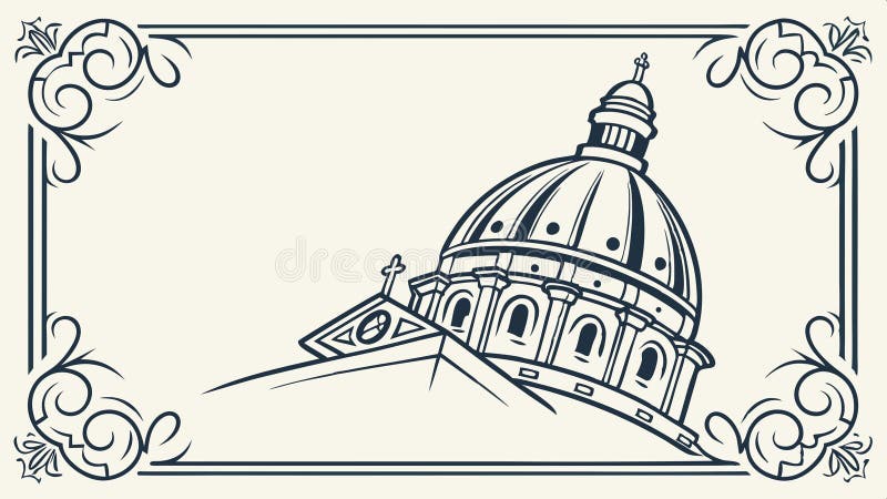 Ornate Building Frame, Architecture and Classic Border Vector Design ...