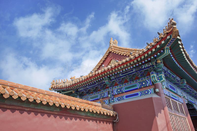 Ornate Building on a Sunny Day, Beijing, China Stock Image - Image of ...