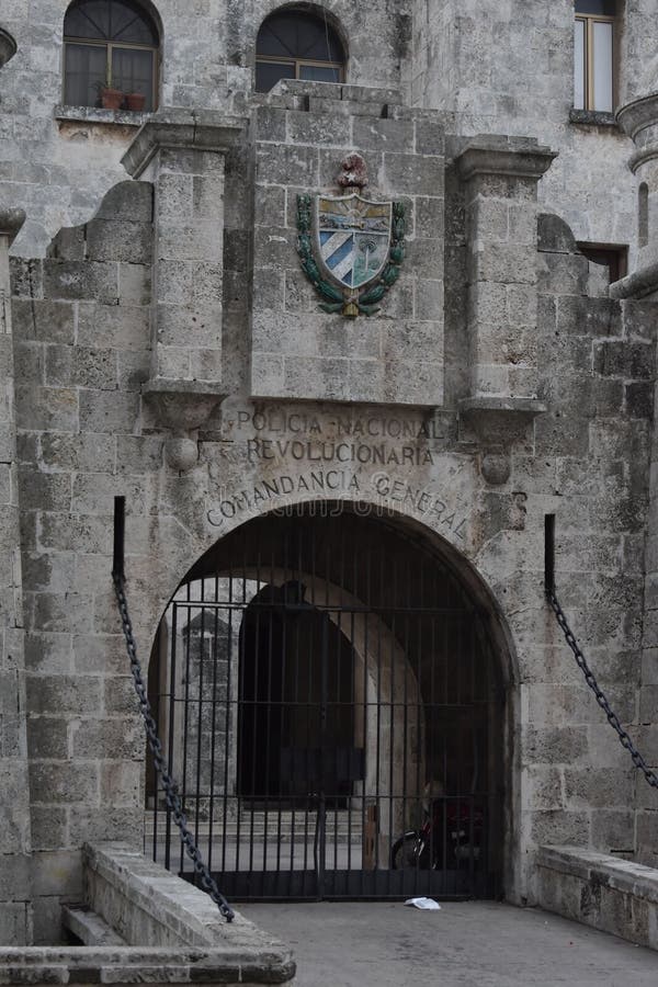 Ornate Castle with a Large Arched Gate Entrance Stock Image - Image of ...