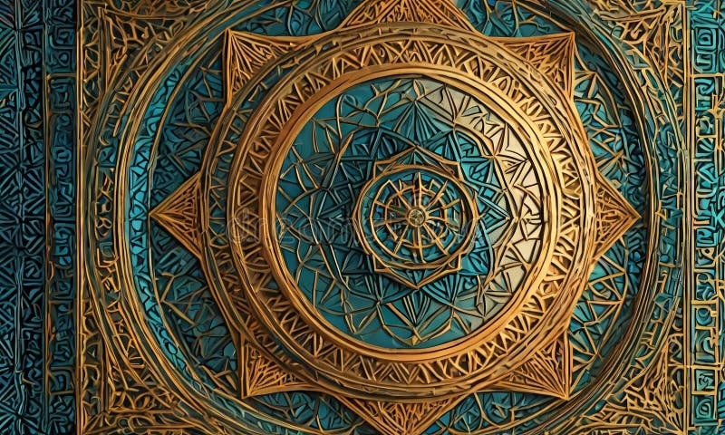 Ornate Ceiling with Gold and Blue Design, Featuring Central Circular ...