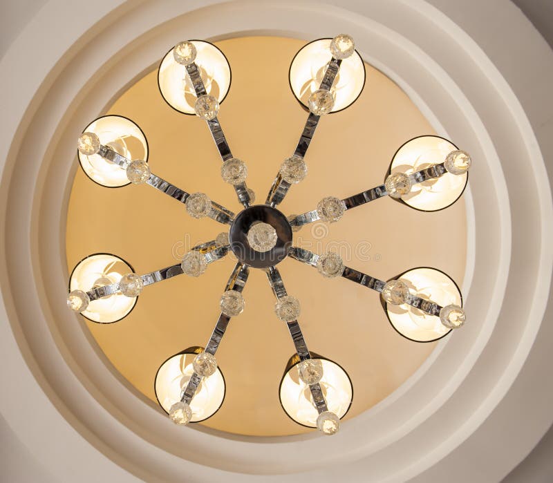 Ornate Ceiling Light Chandelier Stock Image - Image of indoor, light ...