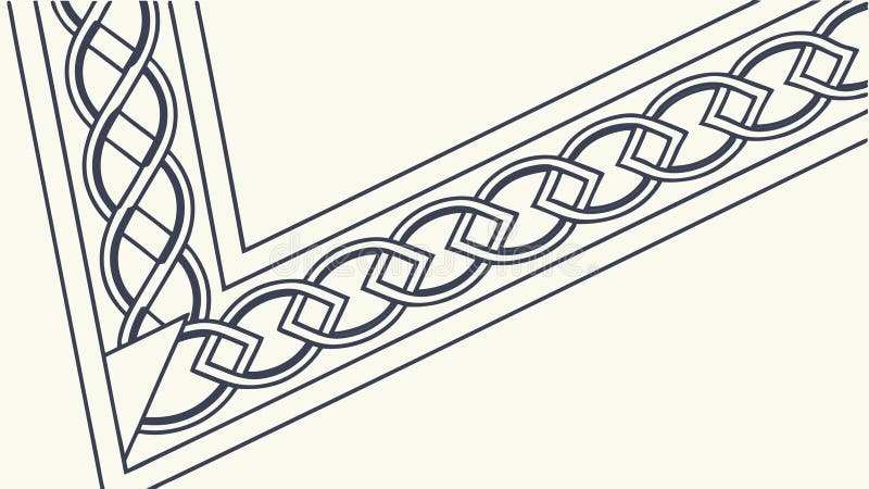 Ornate Celtic Knot Corner Design Vector. Decorative Frame, Vector ...