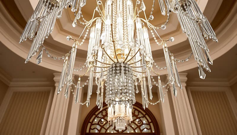 Ornate Chandelier in Room, Representing Luxurious Lighting and Interior ...