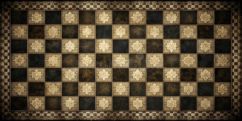 Ornate Checkerboard Pattern a Richly Detailed Texture with Intricate ...