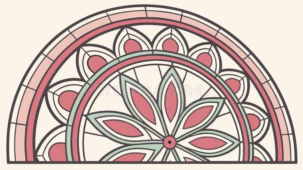 Ornate Circular Arch Window Element Vector, Vector Design Generative AI ...