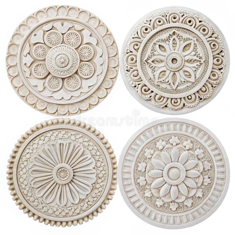 Ornate Circular Designs Collection Stock Illustration - Illustration of ...