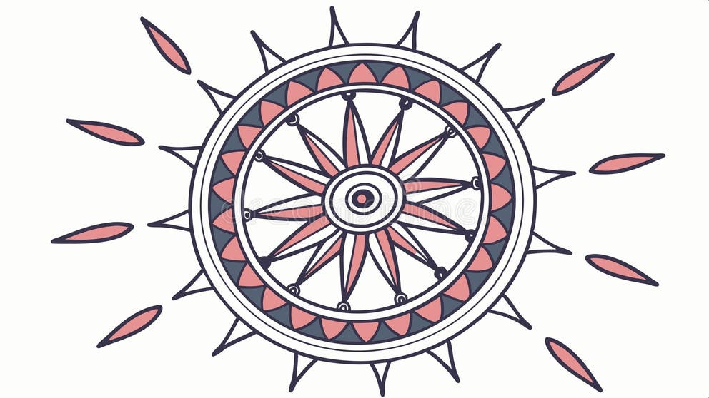 Ornate Circular Floral Pattern, Decorative Botanical Graphic Element ...