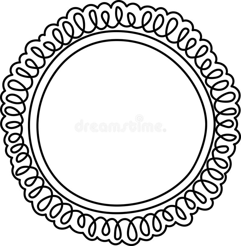 Fancy circular frame stock illustration. Illustration of felt - 98596444