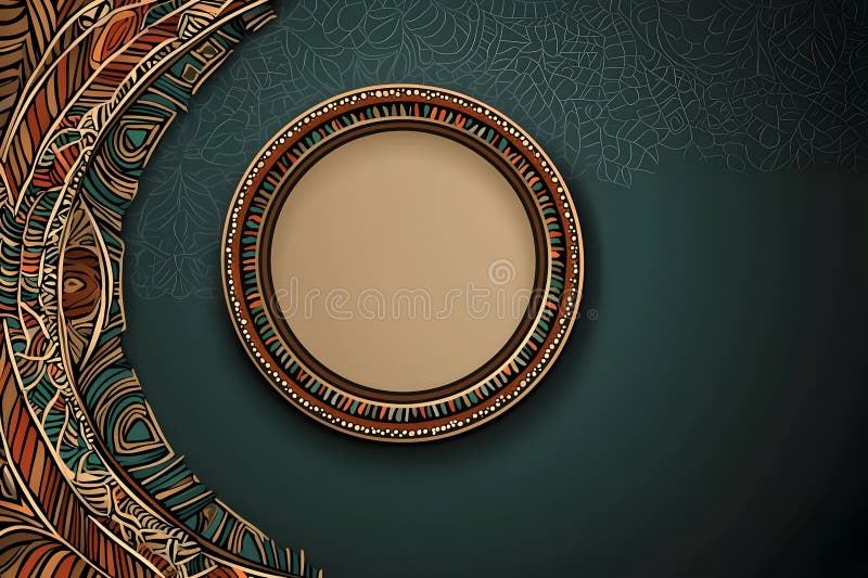 Ornate Circular Frame, Ethnic Pattern, Invitation Design Stock ...