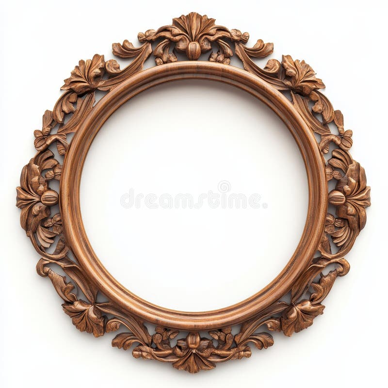 Ornate Circular Frame with Floral Design, Suitable for Displaying ...