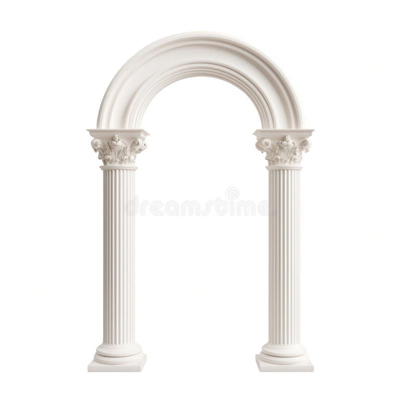 Classical Arch with Greek Ionic Columns Stock Vector - Illustration of ...