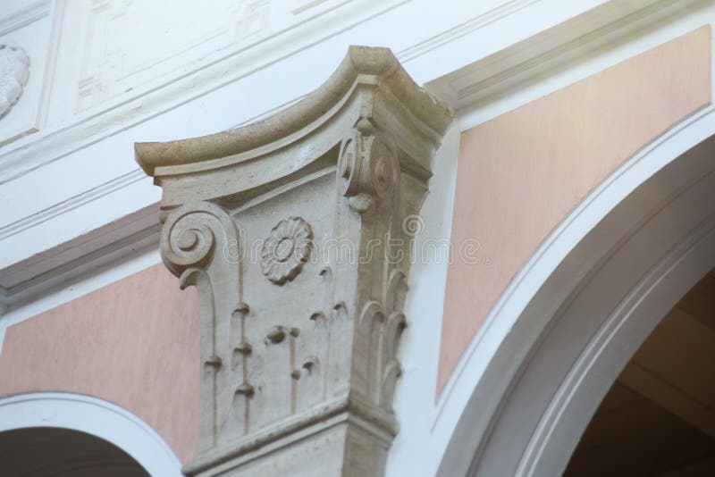 Ornate Classical Architectural Column Stock Image - Image of feature ...