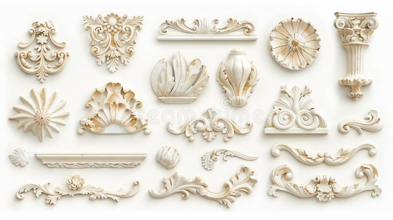 Ornate Classical Bas-Relief. a Stunning Array of Bas-relief Elements ...