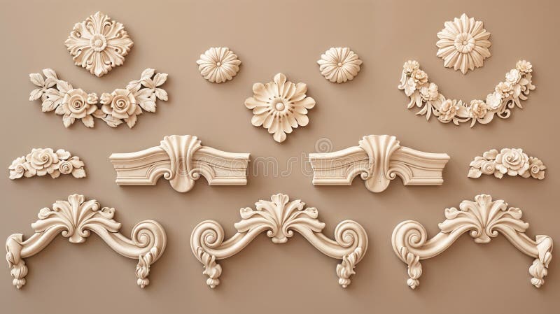 Ornate Classical Bas-Relief. a Stunning Array of Bas-relief Elements ...