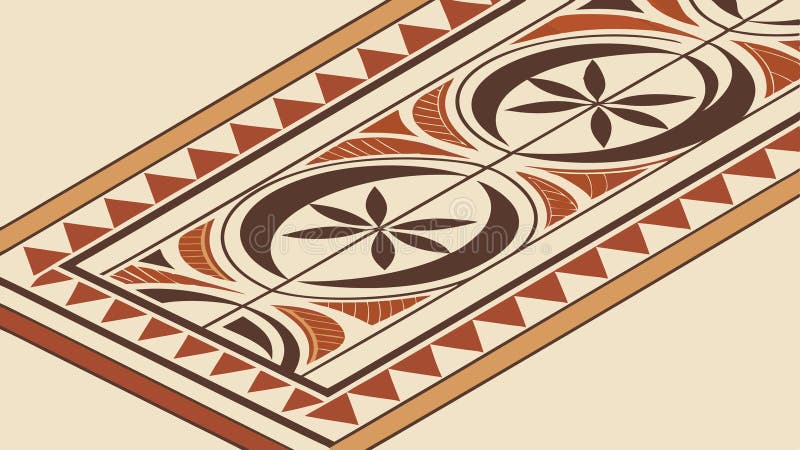 Ornate Classical Flooring or Pavement Pattern Graphic Vector Design ...