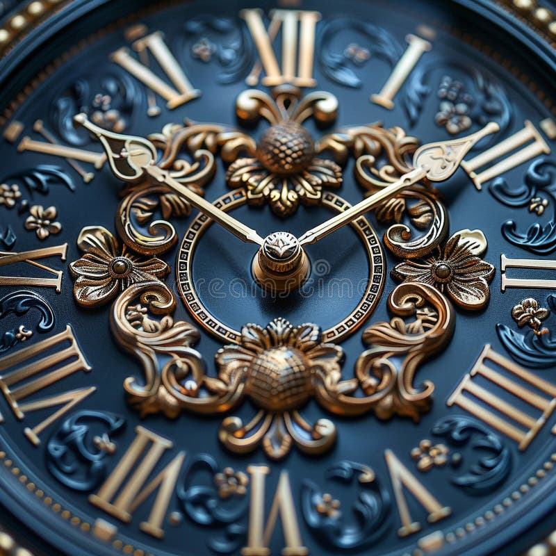 Ornate clock face close-up stock photo. Image of gorgeous - 312854516