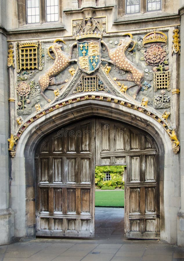Ornate College Gate stock image. Image of architecture - 35681497