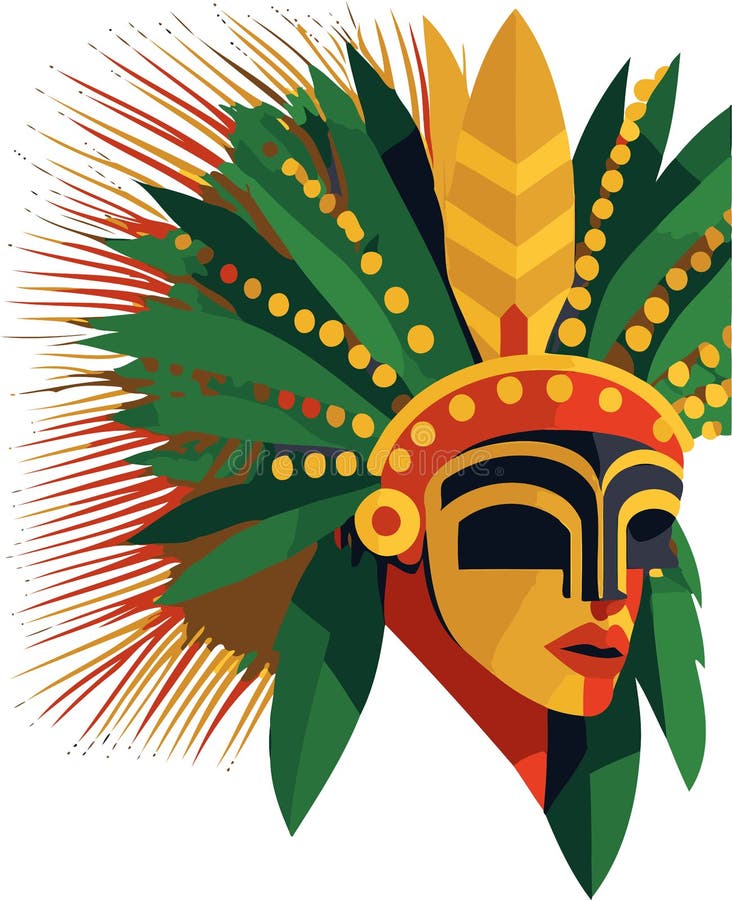 Ornate Colorful Venetian Mask in Carnival Stock Vector - Illustration ...