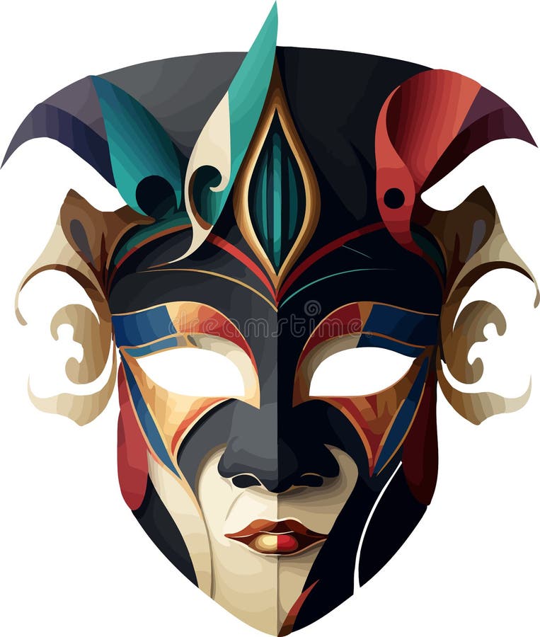 Ornate Colorful Venetian Mask Stock Vector - Illustration of carnaval ...