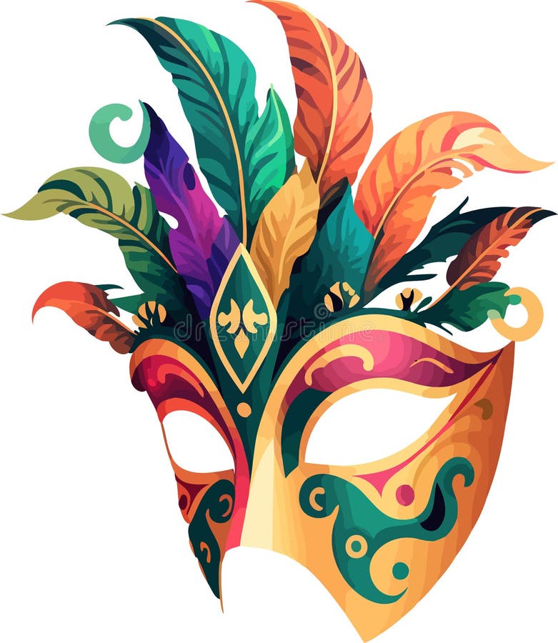Ornate Colorful Venetian Mask Stock Vector - Illustration of party ...