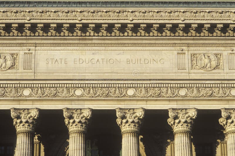 Ornate Columns of the State Education Building, Albany, NY Stock Image ...