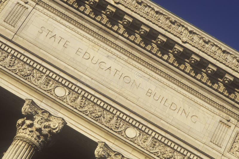 Ornate Columns of the State Education Building, Albany, NY Stock Image ...