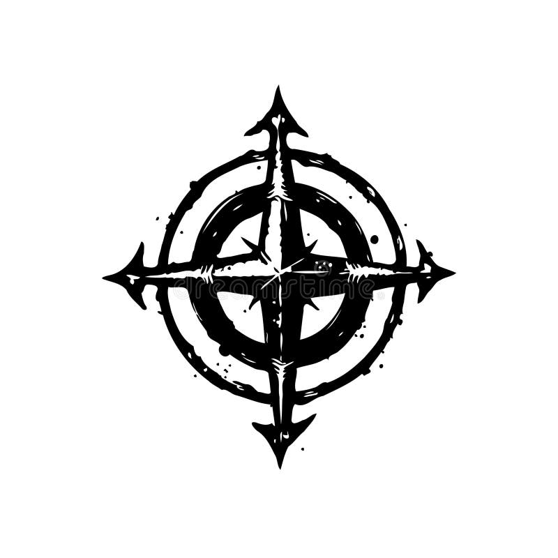 Ornate Compass Rose Design Showcasing Stylized Navigation Direction ...