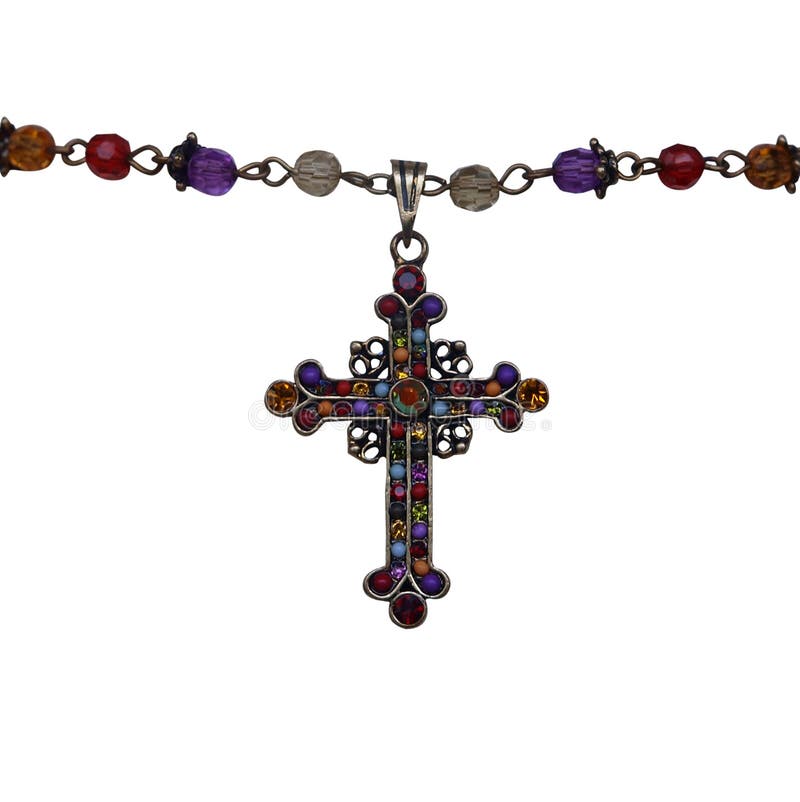 Ornate Cross stock photo. Image of ruby, ornamental, pendant - 6320116
